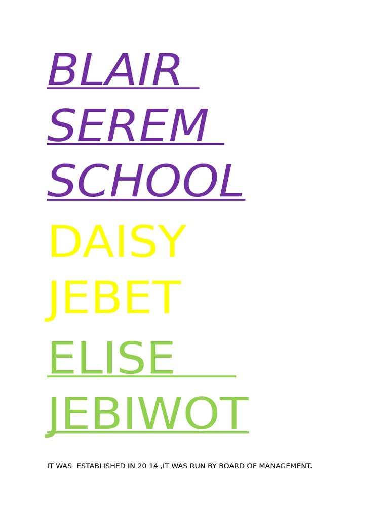 Elise and Daisy Folder | PDF