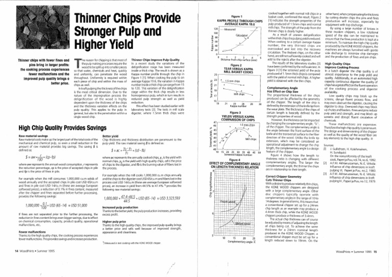 (WOODPRINTS) Thinner Chips Provide Stronger High Yield Pulp (1997) | PDF