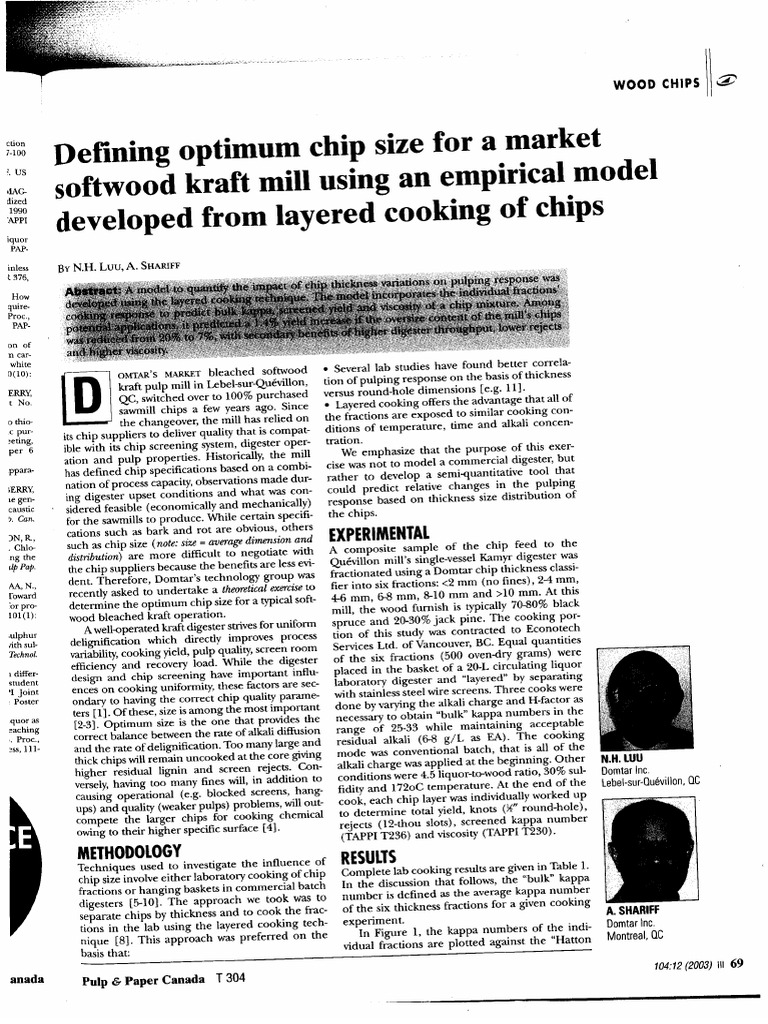 [WOOD_CHIPS] Optimum Chip Size by Empirical Model (2003) | PDF