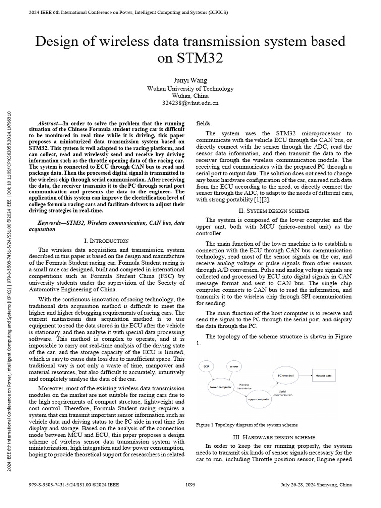 Design of Wireless Data Transmission System Based On STM32 | PDF ...