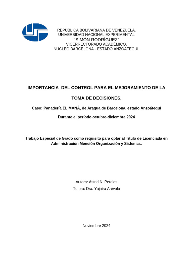Capitulo I Astrid | PDF | Toma de decisiones | Planificación