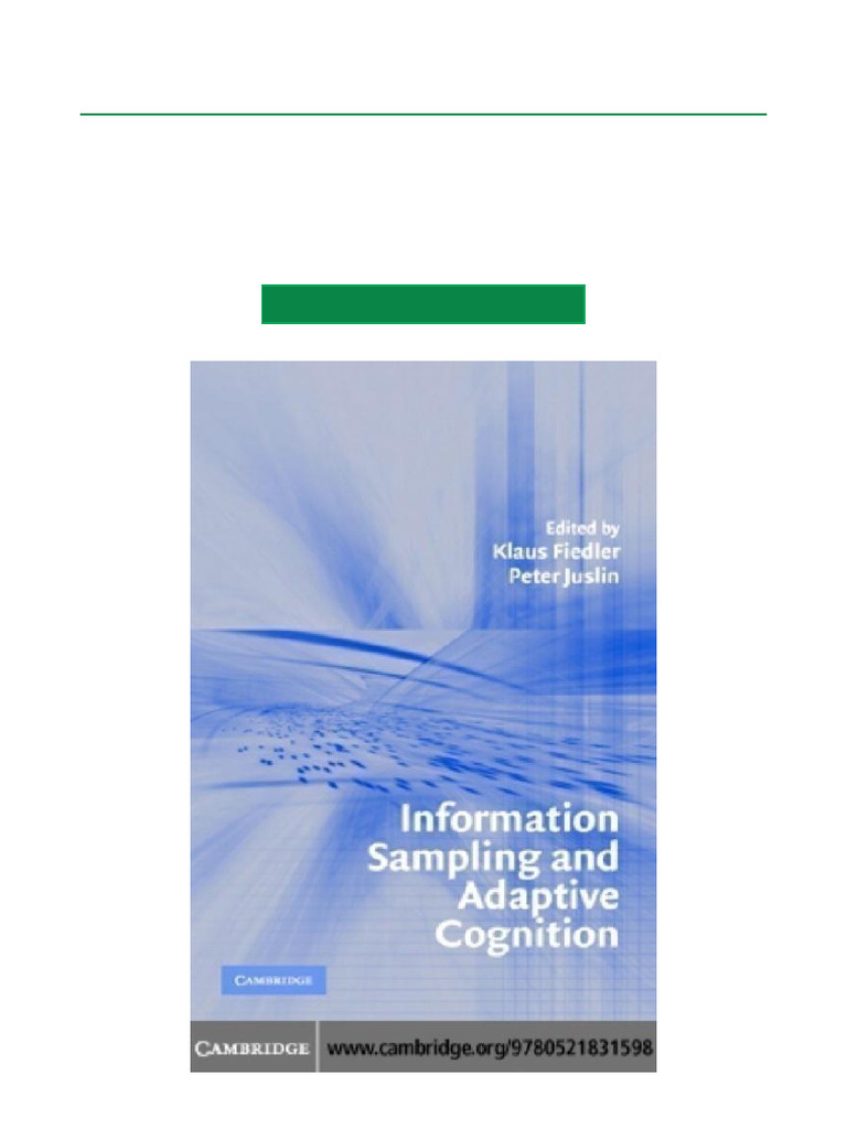 Information Sampling and Adaptive Cognition - 1st Edition FULL PDF DOCX DOWNLOAD | PDF ...
