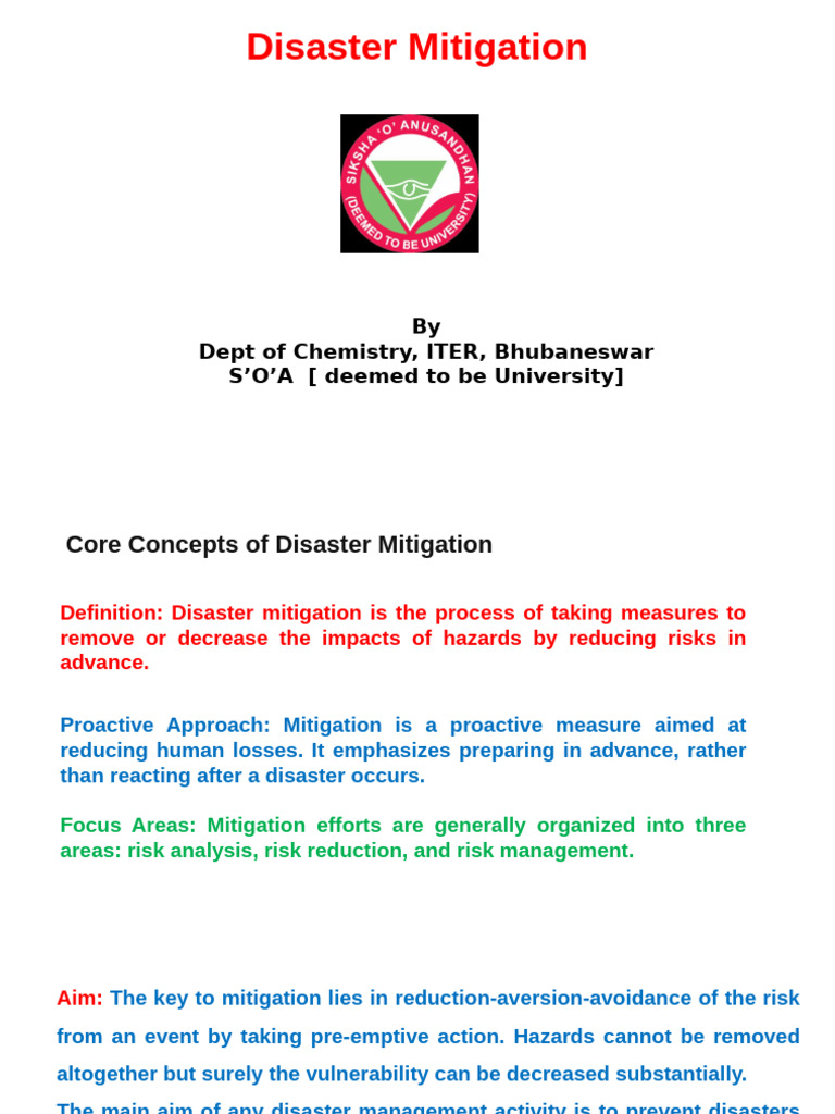 Chapter 3 - Disaster Mitigation | PDF | Risk | Hazards