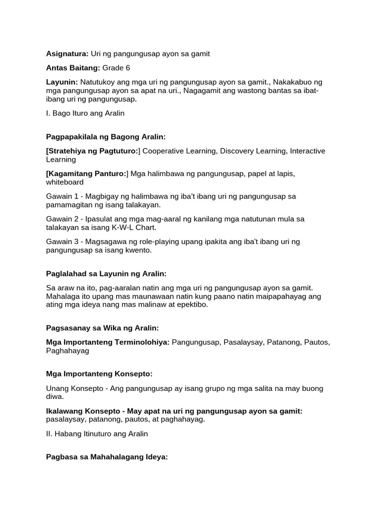 Lesson Plan | PDF