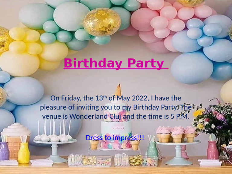 Birthday Party Invitation - May 13, 2022 | PDF