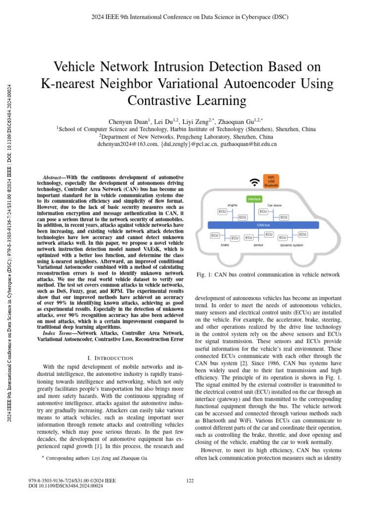 Vehicle Network Intrusion Detection Model | PDF | Computer Network ...