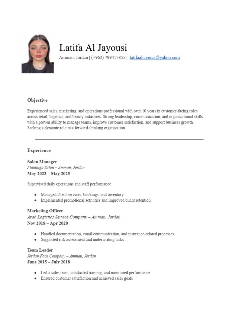 Sales and Marketing Professional Resume | PDF