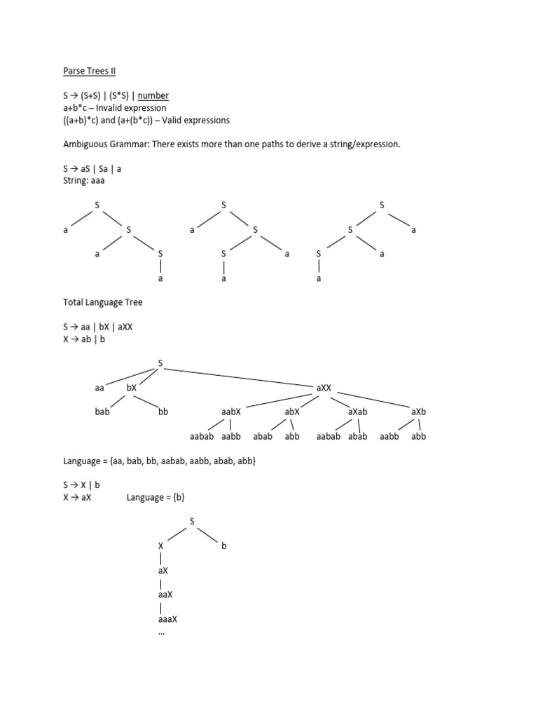 Understanding Parse Trees and CNF | PDF | Theoretical Computer Science ...