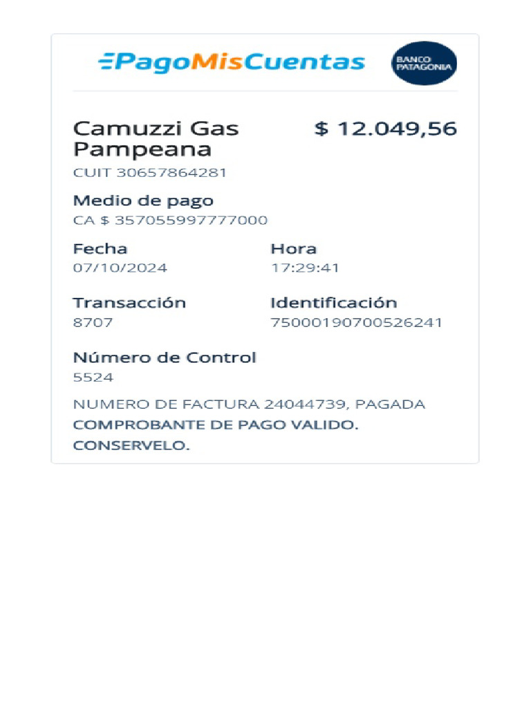 Camuzzi Gas Pampeana - 5524 | PDF