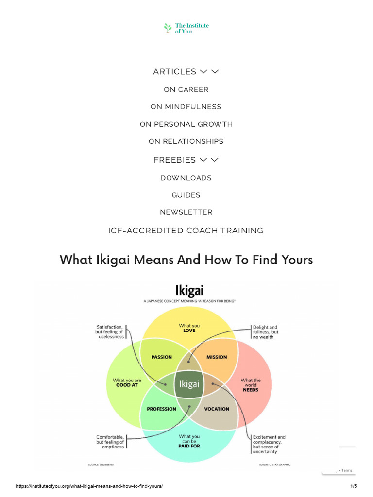 Discover Your Ikigai: A Guide | PDF | Employment | Social Psychology