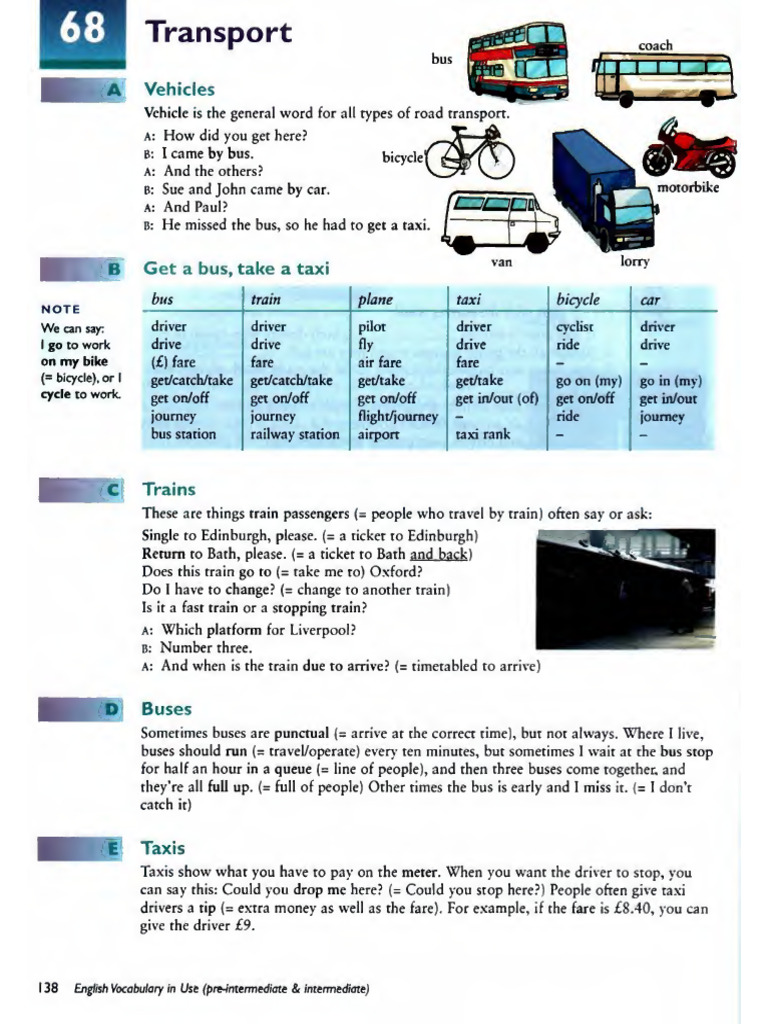 Transport Vocab | PDF