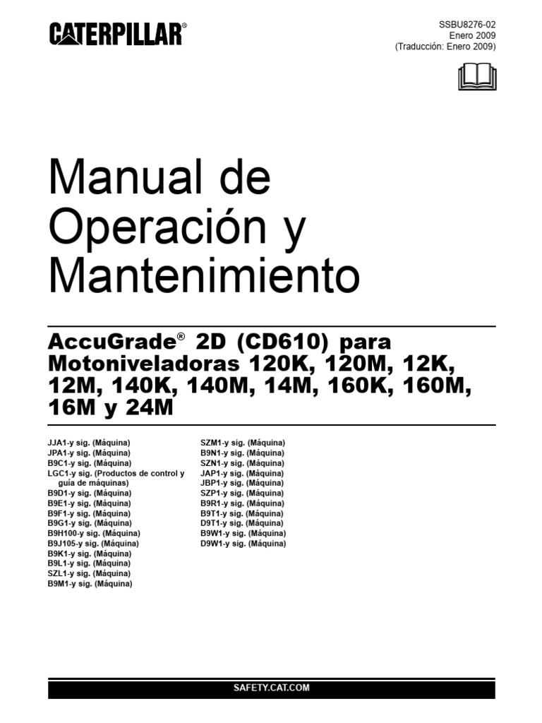 Motoniveladora CAT 160K - Manual Op&Mant | PDF | Cambiar | Pantalla de ...