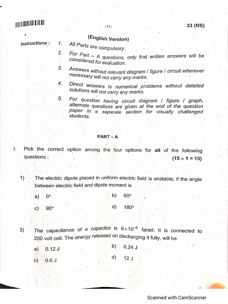 2ND Pu Physics 2024 | PDF