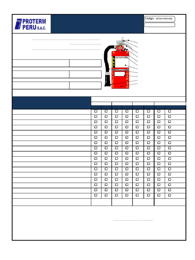 Formato de Inspeccion de Extintores... | PDF