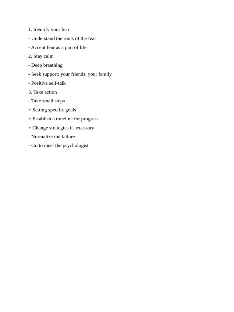 Way To Handle and Overcome Fear | PDF