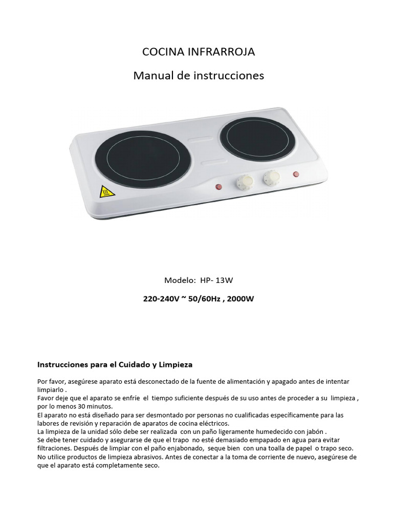 HP-13W Español | PDF | Estufa de cocina