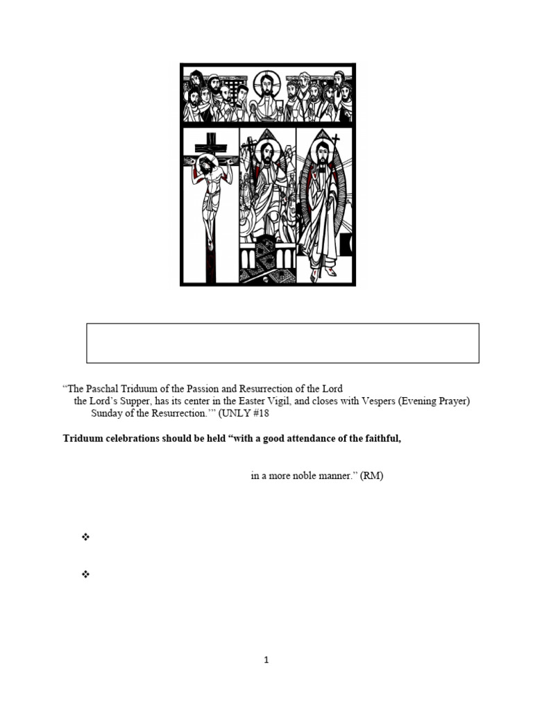 Paschal Triduum Guidelines 2025 | PDF | Mass (Liturgy) | Baptism