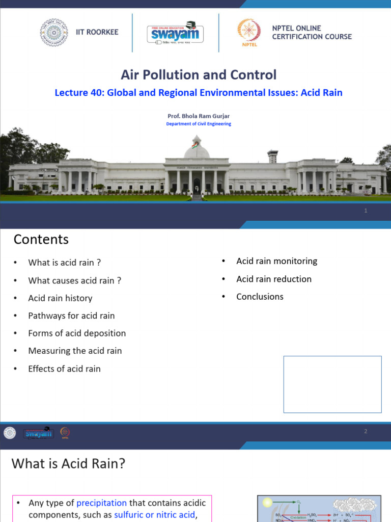 L40 - BRG - Global and Regional Environmental Issues Acid Rain | PDF ...