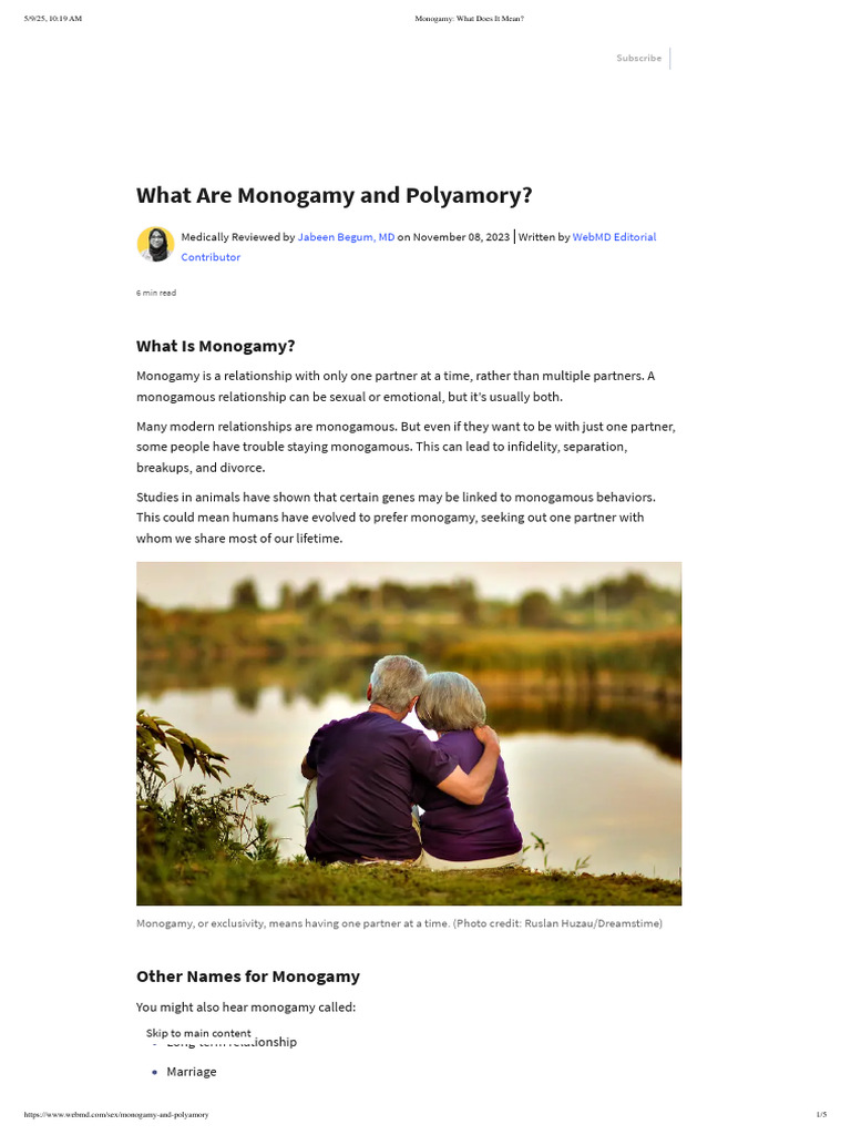 What Are Monogamy and Polyamory? | PDF | Polyamory | Monogamy