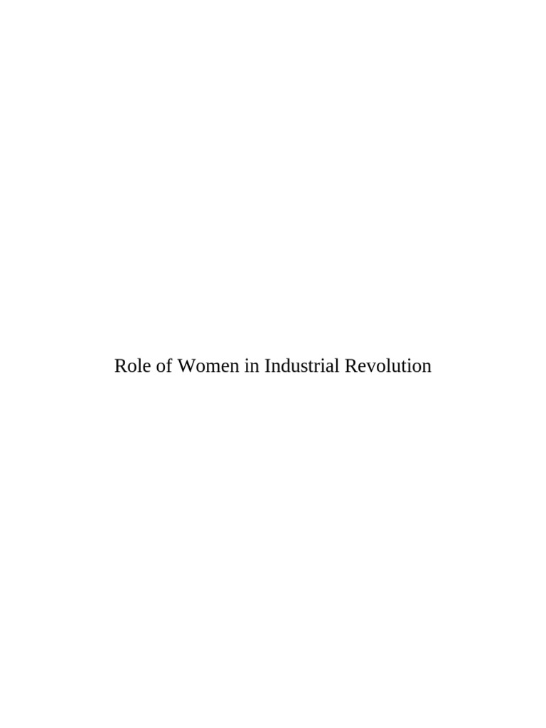 Industrial Revolution | PDF | Feminism | Gender Studies