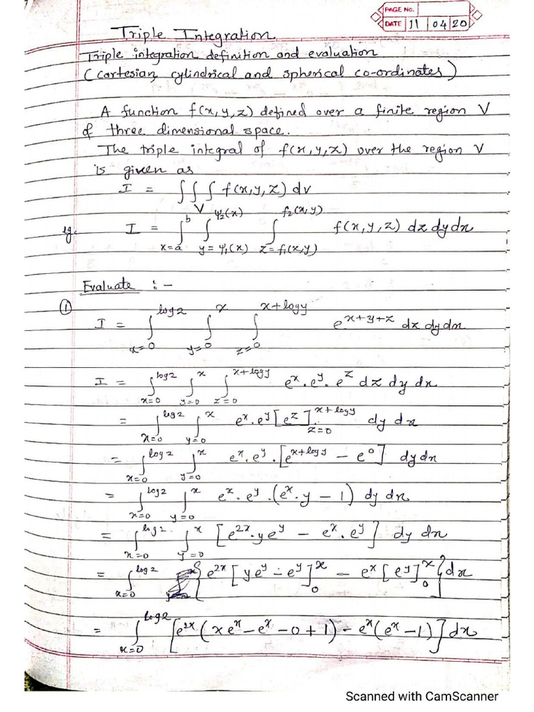 7.triple Integration | PDF