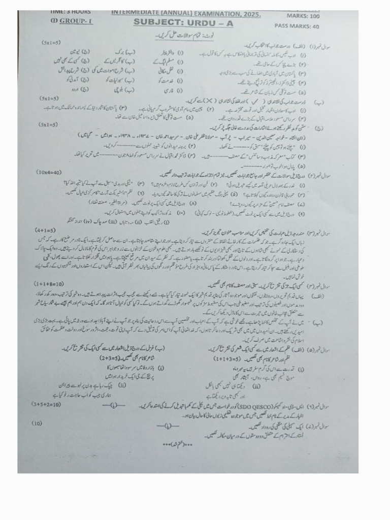 Urdu. 2nd Year Notes | PDF
