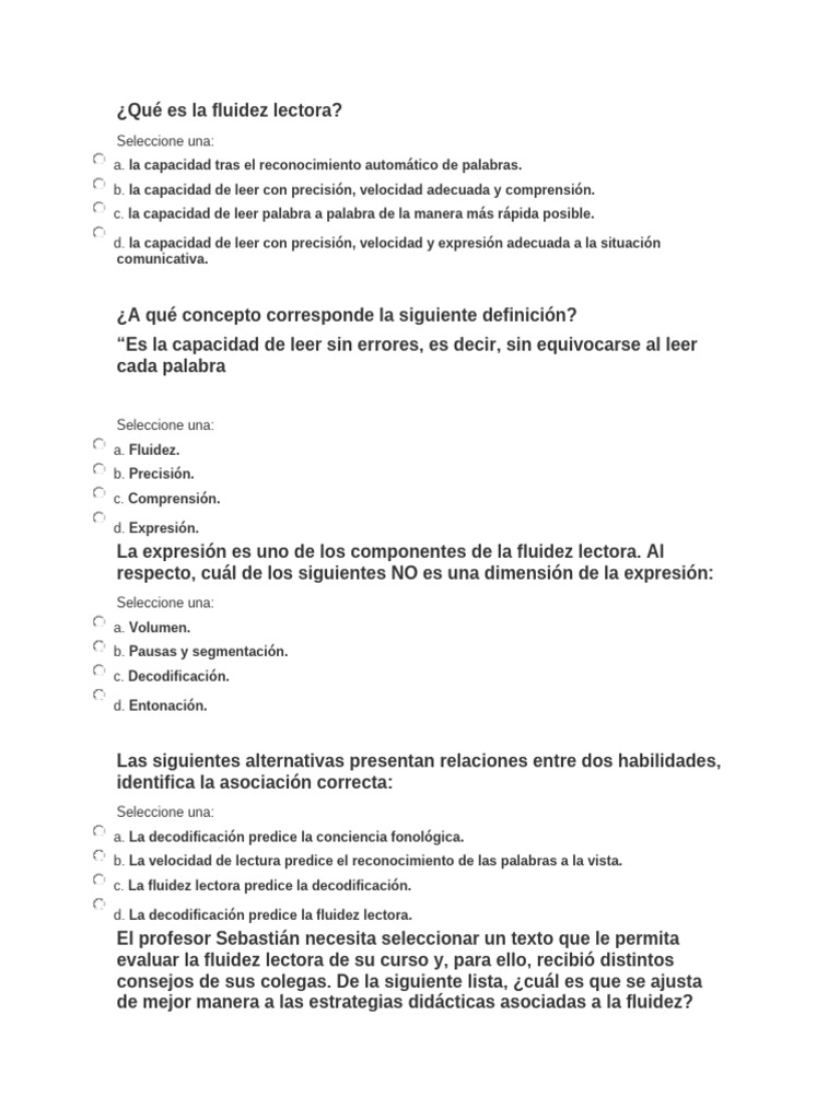 Definición y Estrategias de Fluidez Lectora | PDF | Palabra | Lingüística