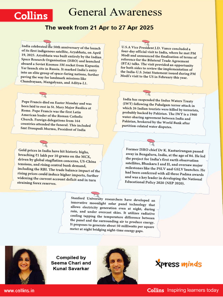 Weekly Update 21 Apr To 27 Apr 2025 | PDF