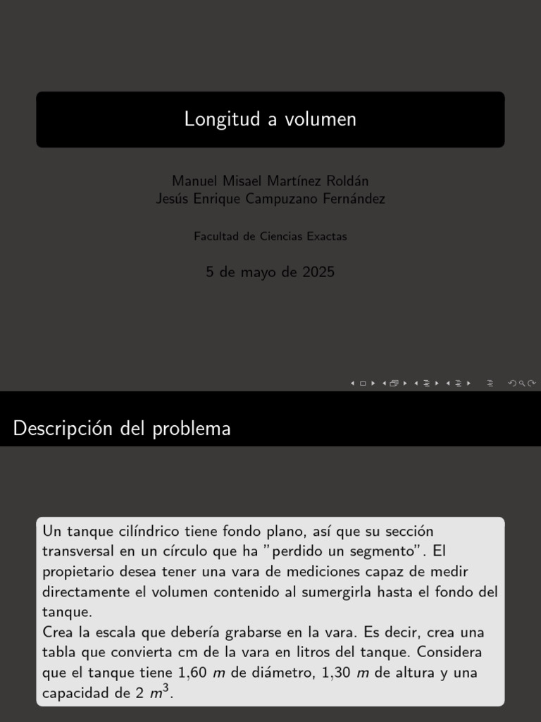 Escala de Volumen para Tanque Cilíndrico | PDF | Volumen | Geometría ...