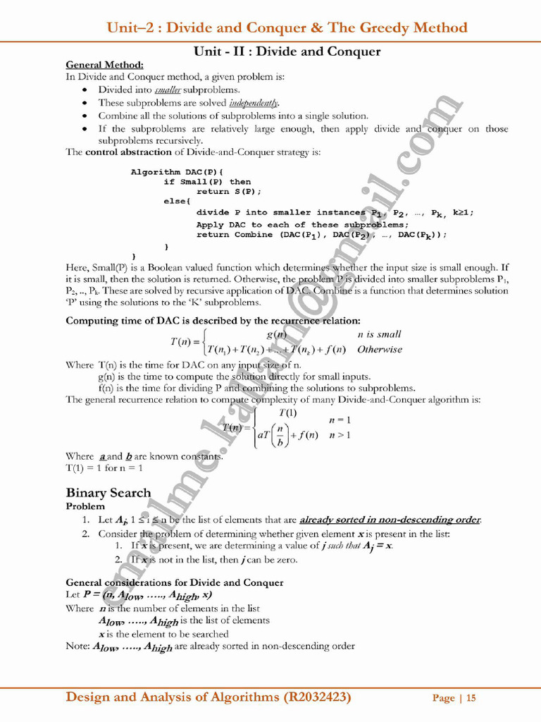 Divide and Conquer | PDF