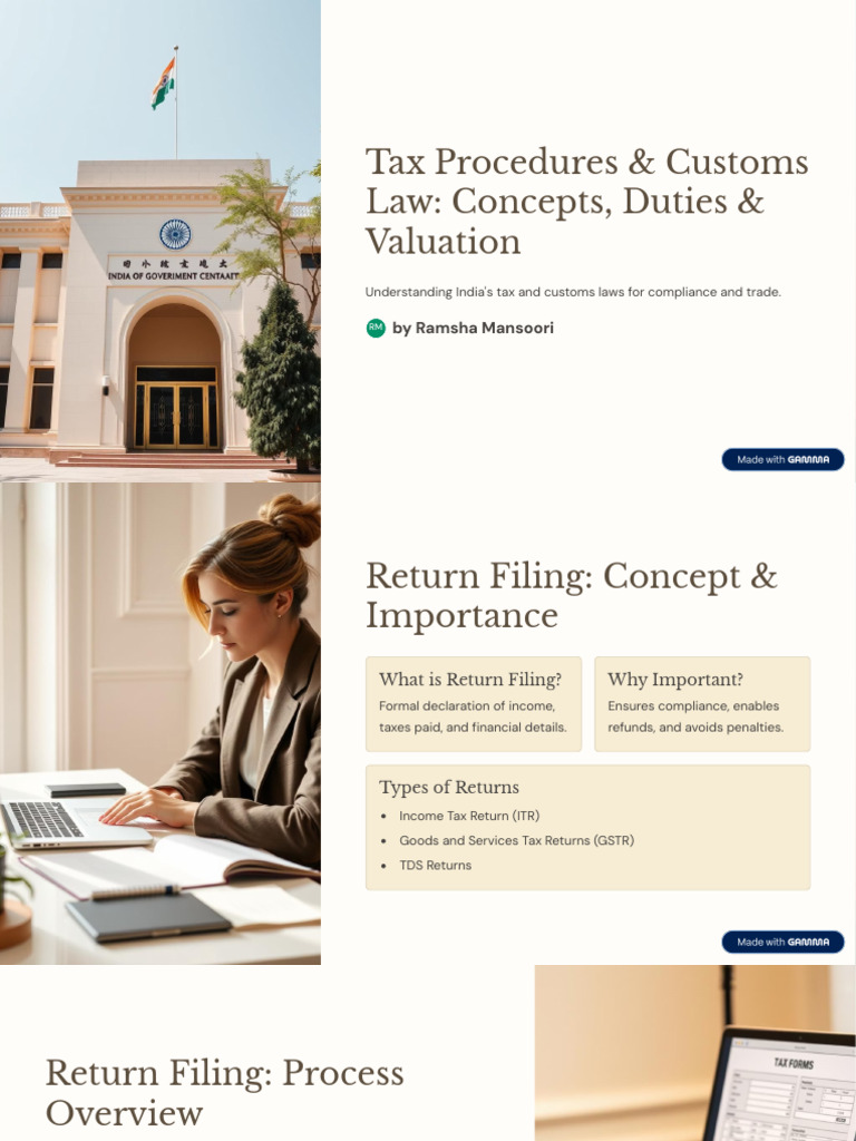 Tax Procedures and Customs Law Concepts Duties and Valuation | PDF