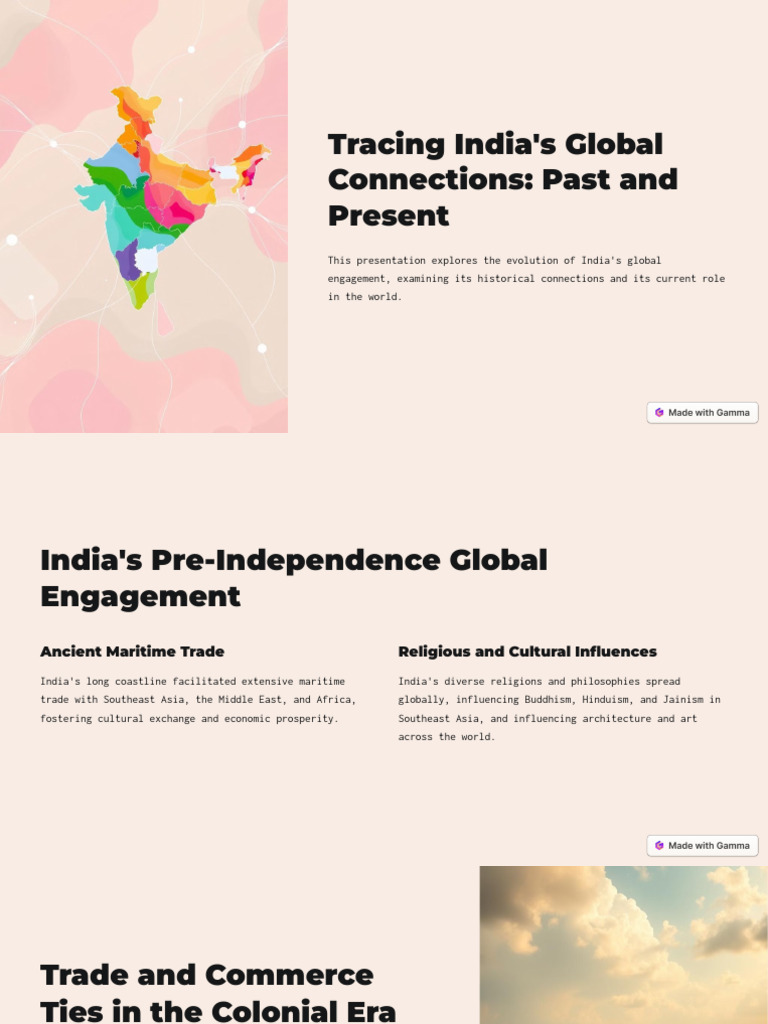 India's Global Connections: Then and Now | PDF | Trade | Asia