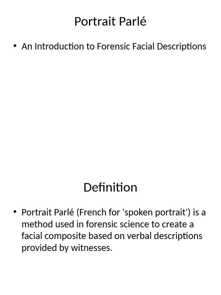 Portrait Parle | PDF