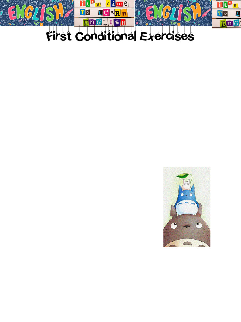 First Conditional Exercises | PDF