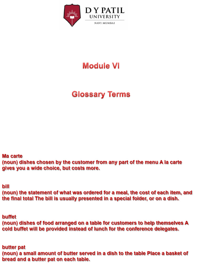 Module VIII GLossary TErms | PDF
