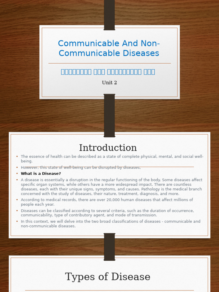 Communicable and Non-Communicable Diseases | PDF | Non Communicable ...