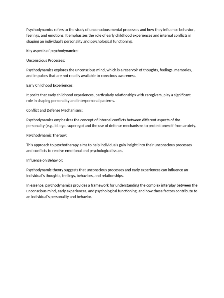 Psychodynamics-WPS Office | PDF