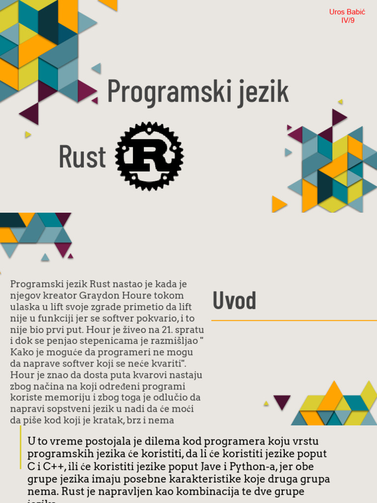 Projekat Rust | PDF