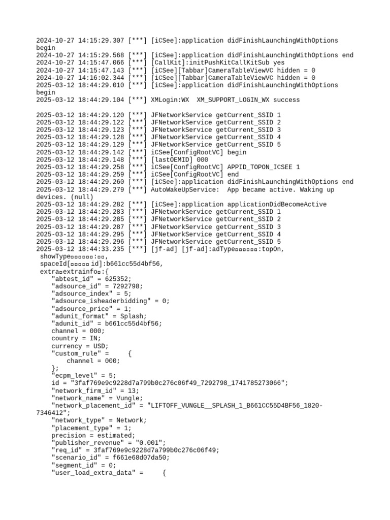 App Debug Log | PDF | Computing | Software