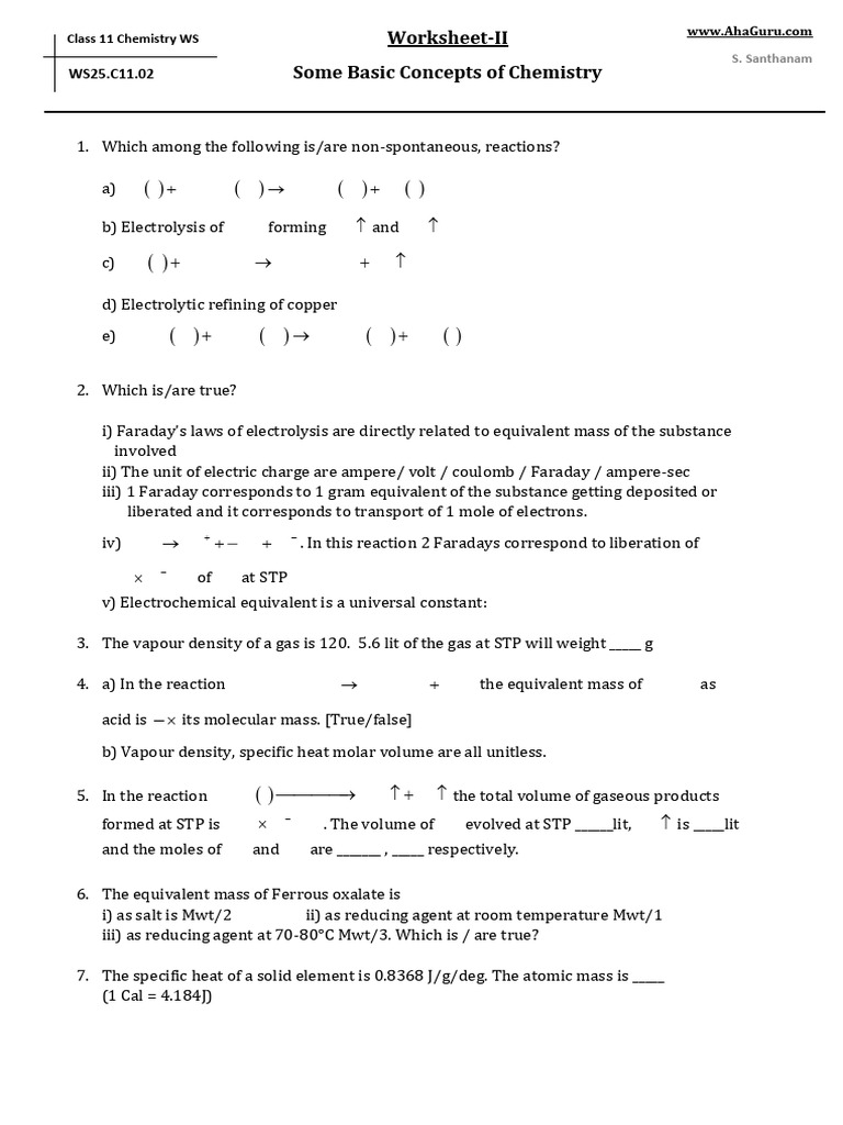 ws.2 chem aha guru | PDF | Chemical Reactions | Sodium