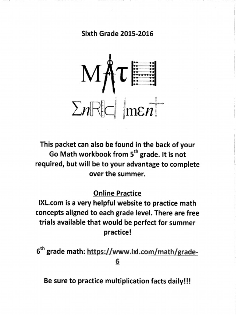 Grade 6 Math PDF | PDF