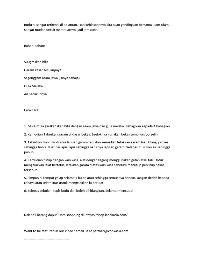 Budu Ni Sangat Terkenal Di Kelantan | PDF