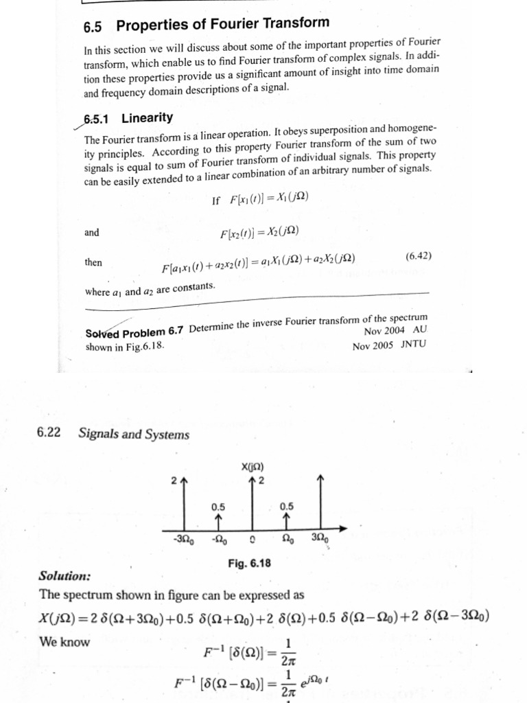 Properties of Fourier Transform | PDF