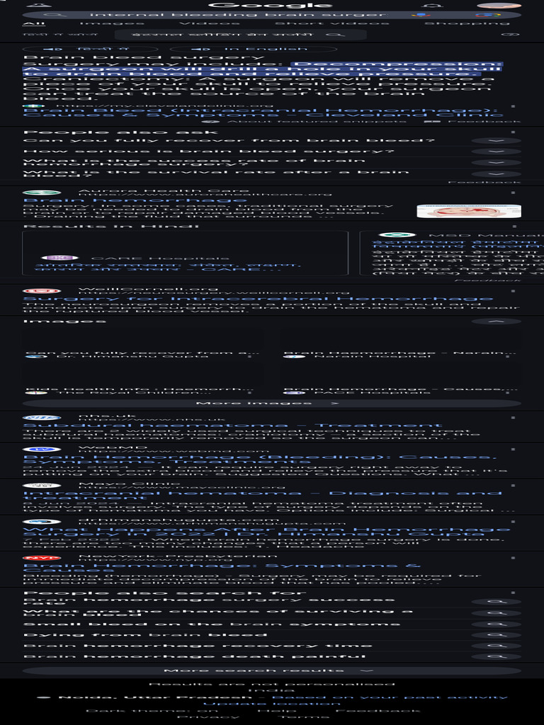 Internal Bleeding Brain Surgery - Google Search | PDF | Stroke | Injury