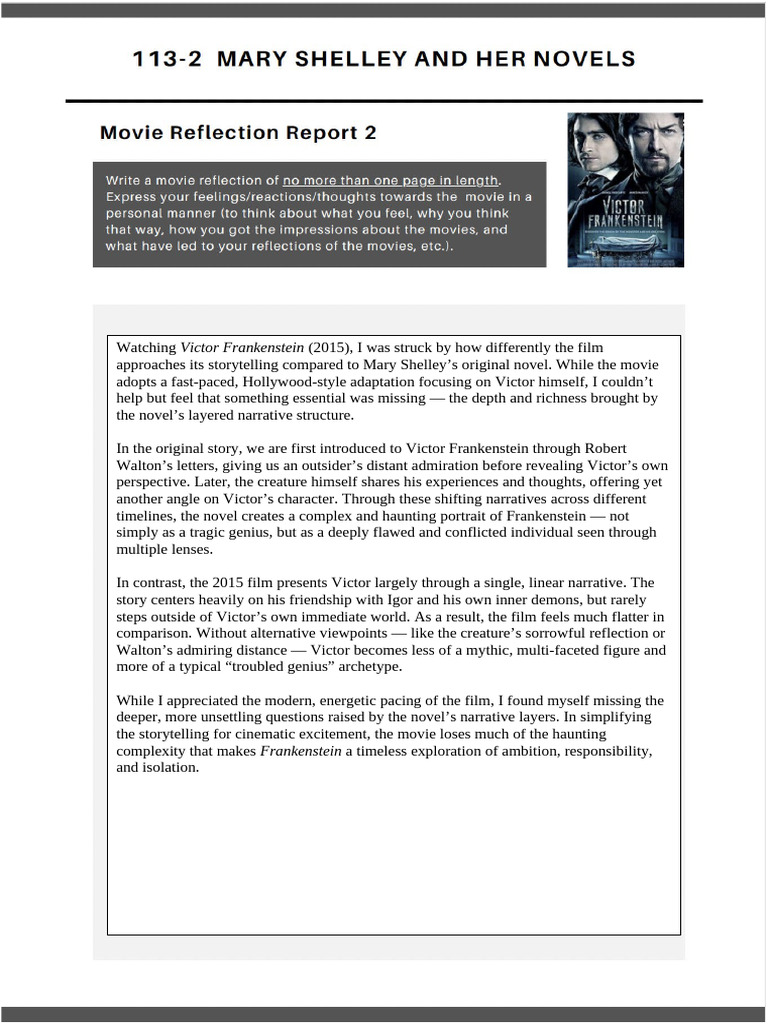 113-2 Film Screening (Week 11) - Take-Home Sheets | PDF