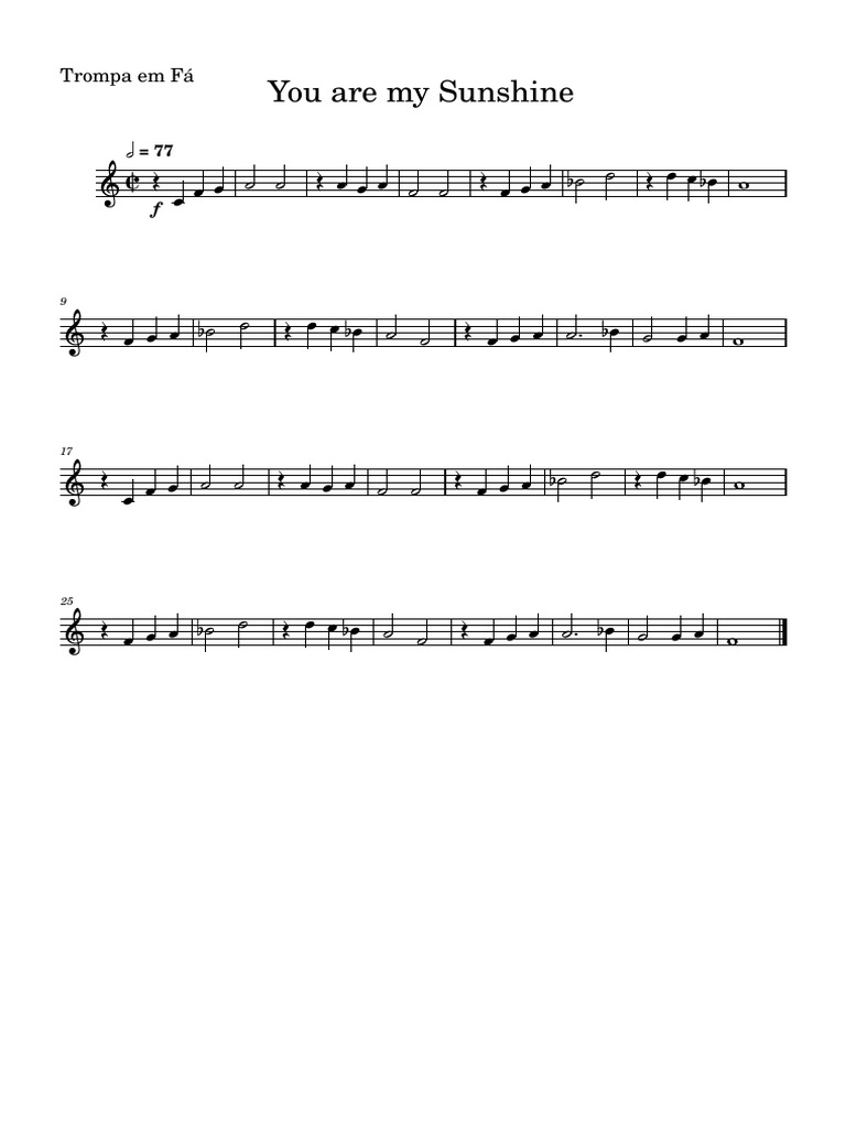 Suneshine-Trompa em Fá | PDF
