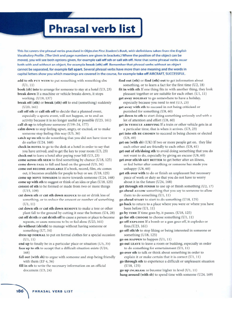 List of Phrasal Verbs | PDF