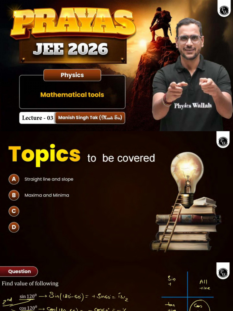 Prayas 2026 Math Tool Lec3 Notes | PDF