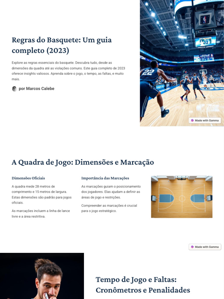 Regras do Basquete: Guia Completo 2023 | PDF