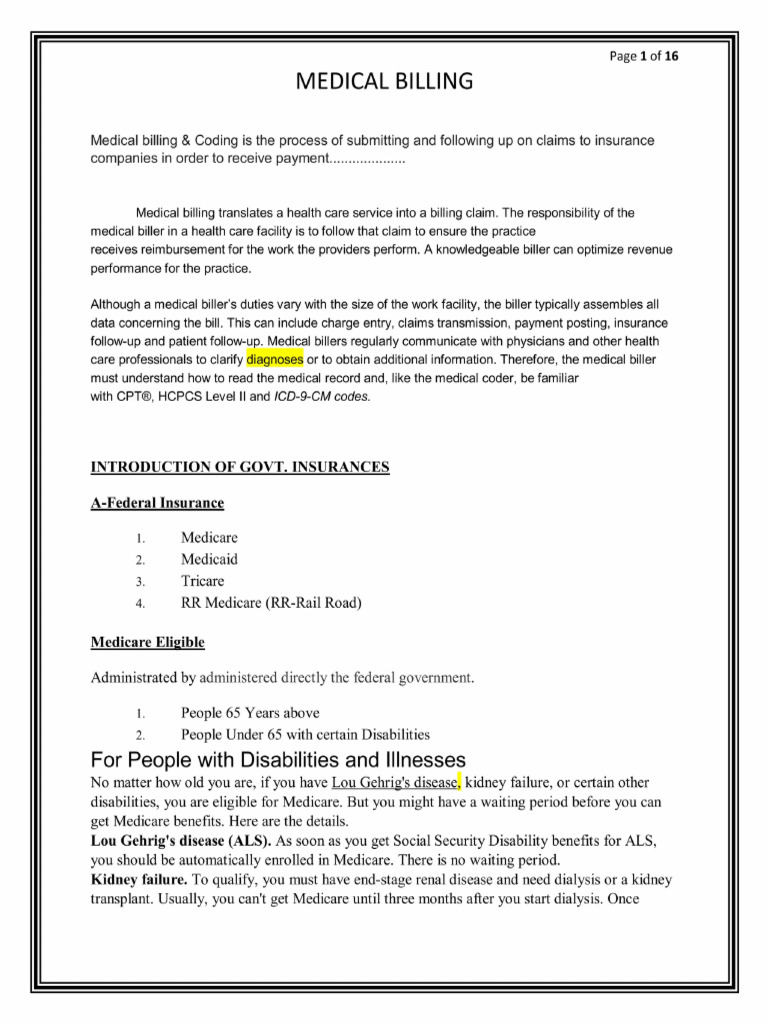 Medical Billing Training Manual | PDF